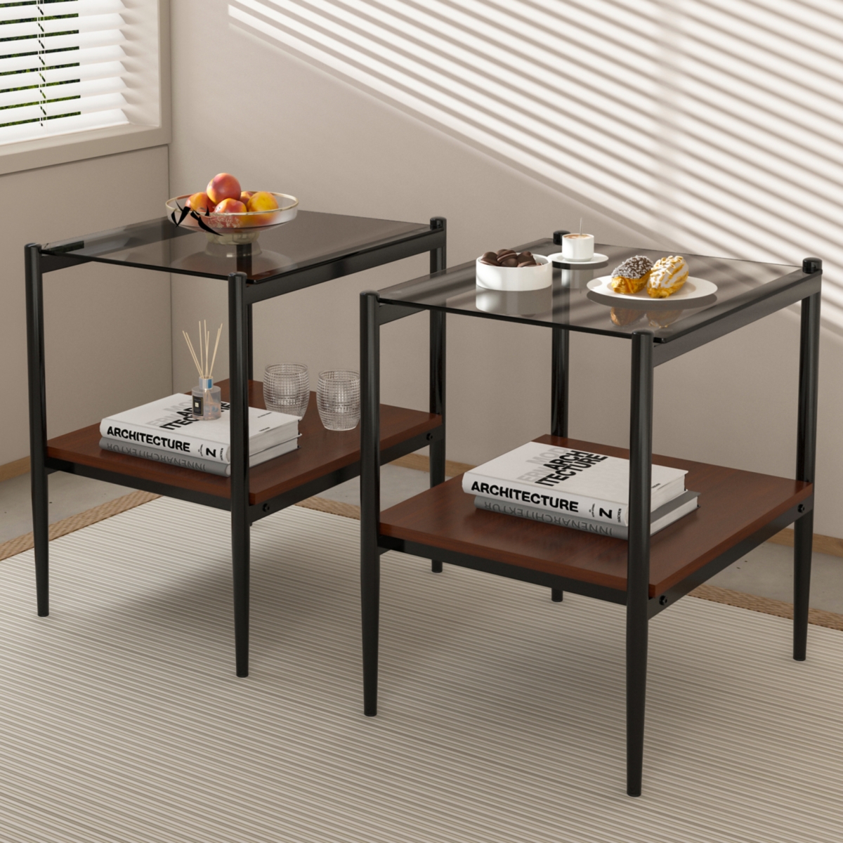 Click here for Streamdale Furniture Set of 2 Rectangle End Table... prices