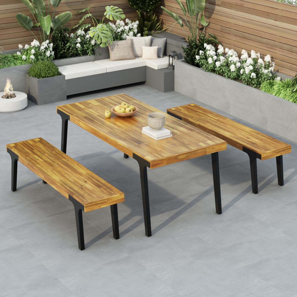 Click here for Streamdale Furniture Acacia Wood Outdoor Dining Se... prices