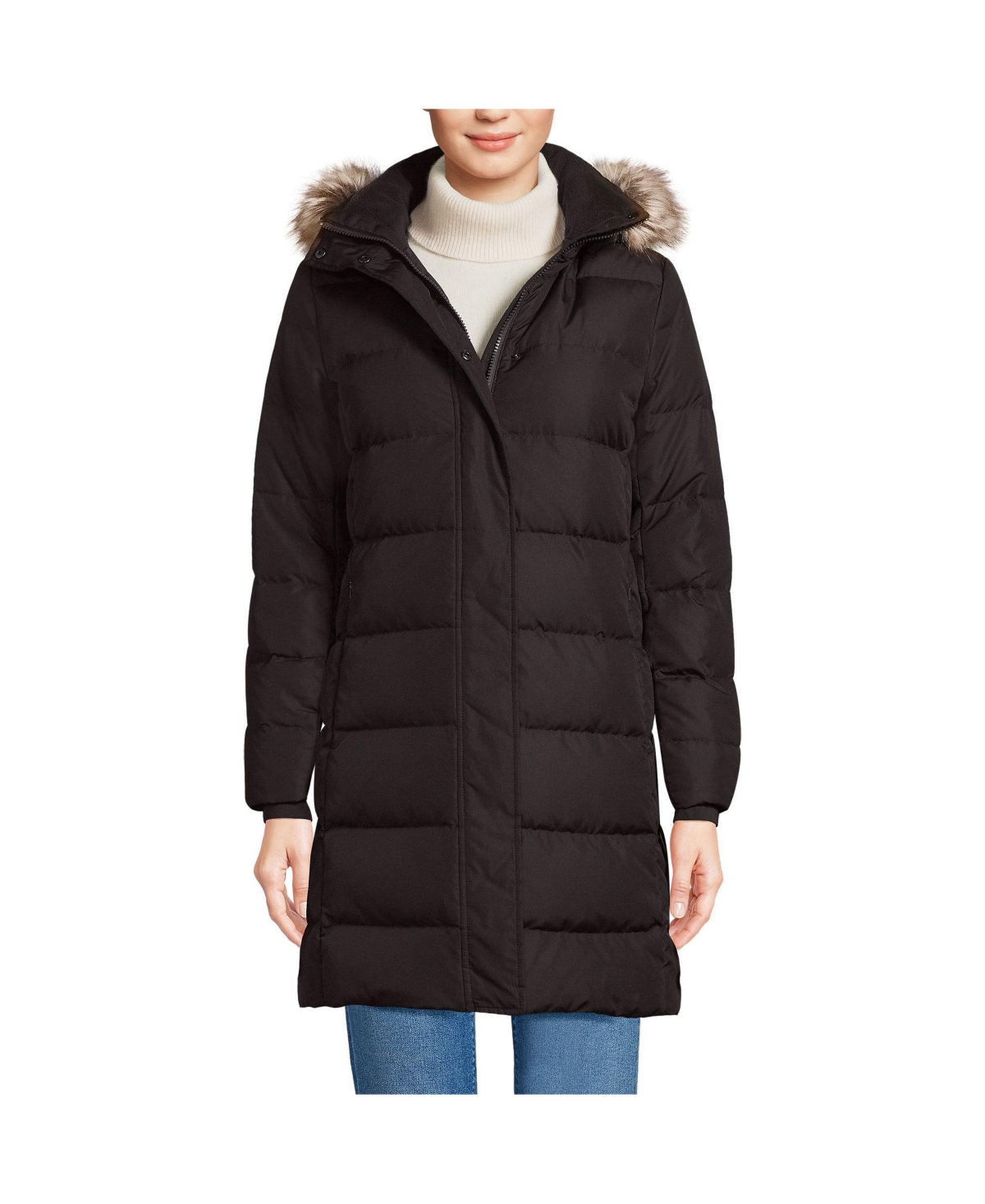 Click here for Lands End Womens Max 600 Down Puffer Coat - Rich b... prices