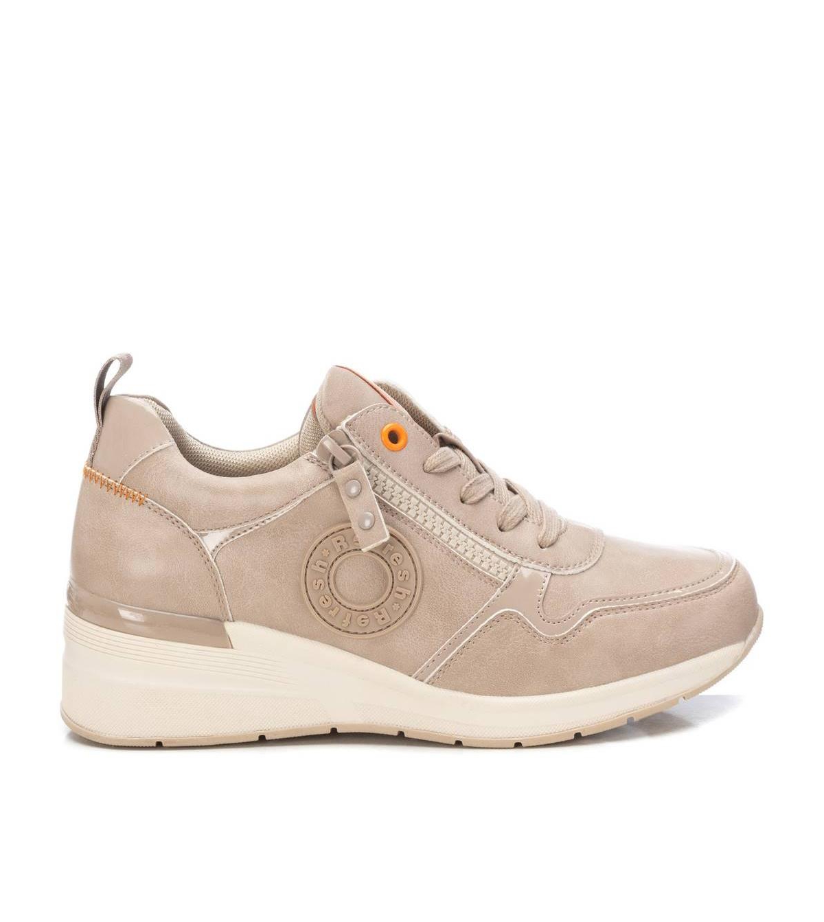 Click here for Womens Casual Wedge Sneakers By Xti - Beige prices