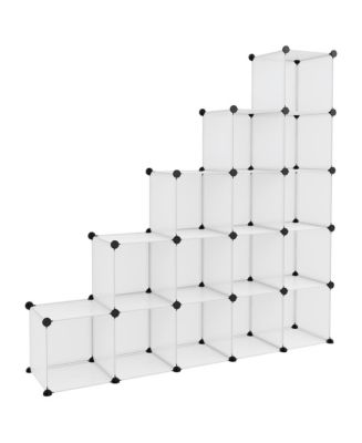 vidaXL Storage Cube Organizer with 15 Cubes Transparent PP - Macy's