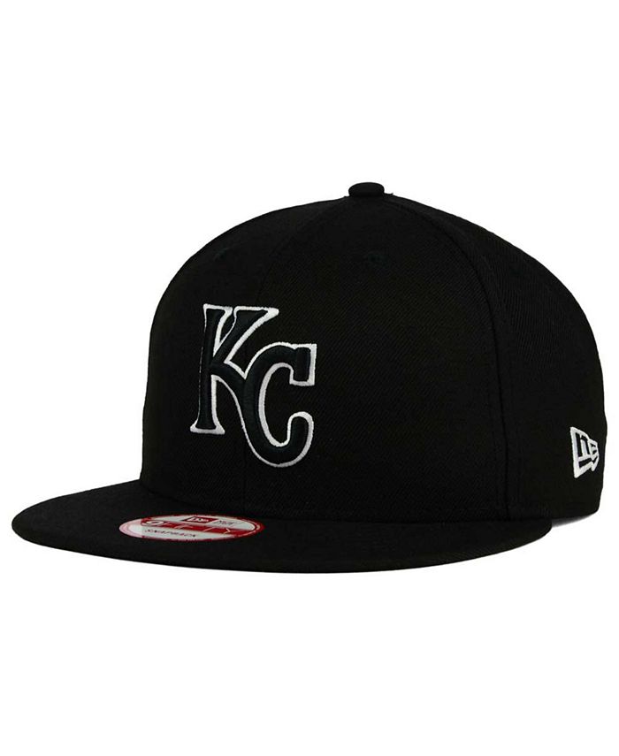 New Era Kansas City Royals Black White 9FIFTY Snapback Cap - Macy's