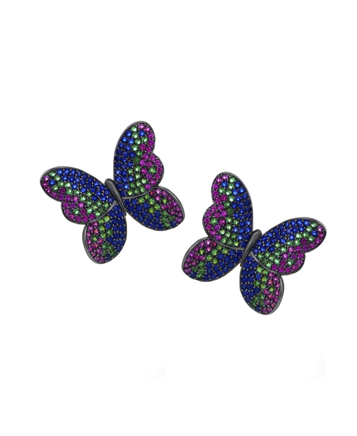 Click here for Suzy Levian Black Sterling Silver Multi Color Cubi... prices