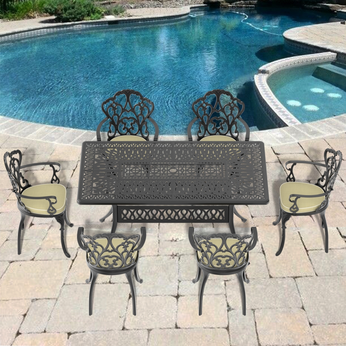 Click here for Streamdale 7-Piece Patio Furniture Set with Cushio... prices