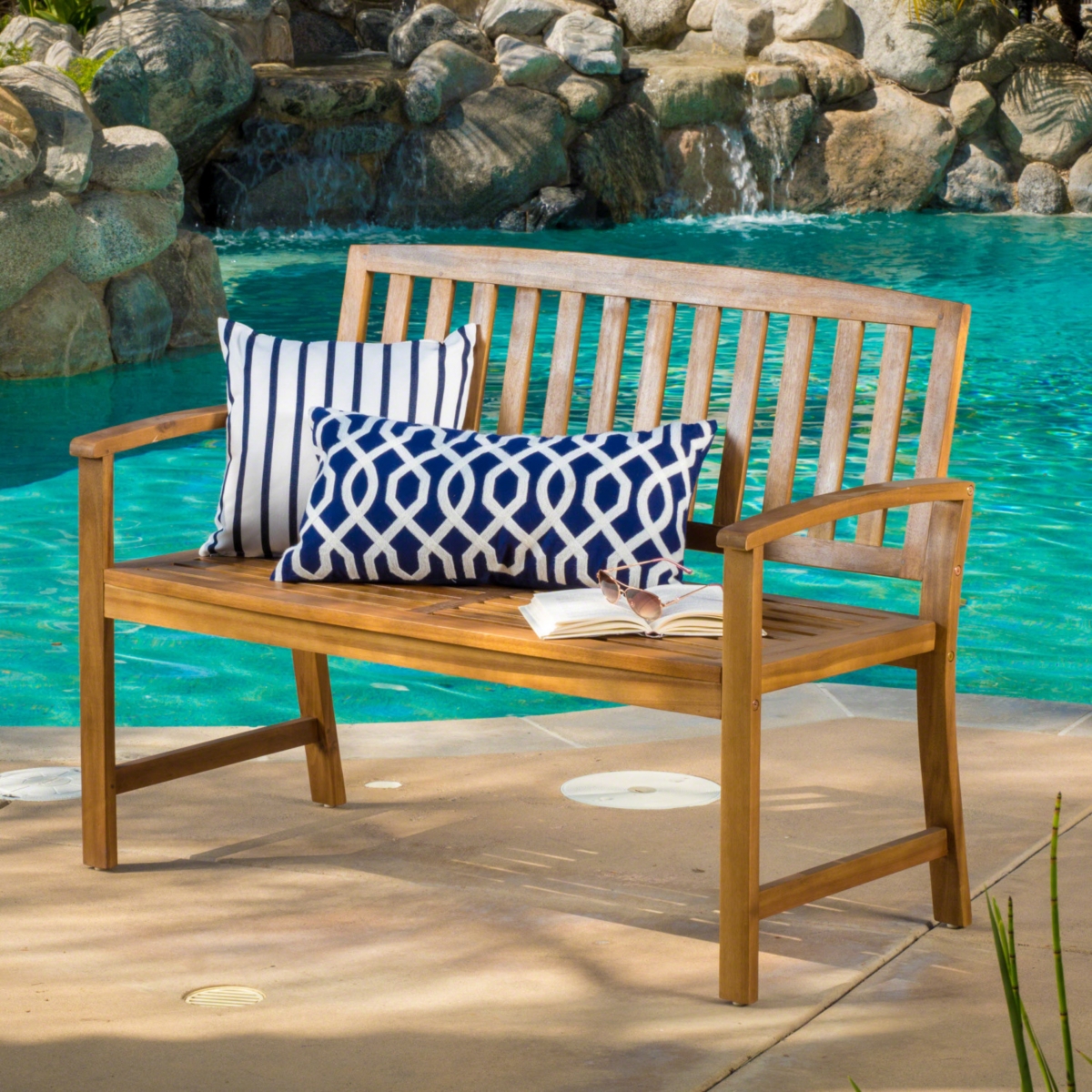 Click here for Streamdale Durable Acacia Wood Bench For Outdoor C... prices