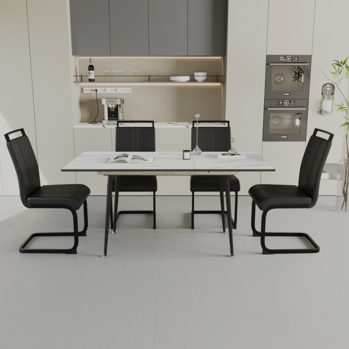 Click here for Streamdale Expandable Dining Set for 2-6 with C-Sh... prices