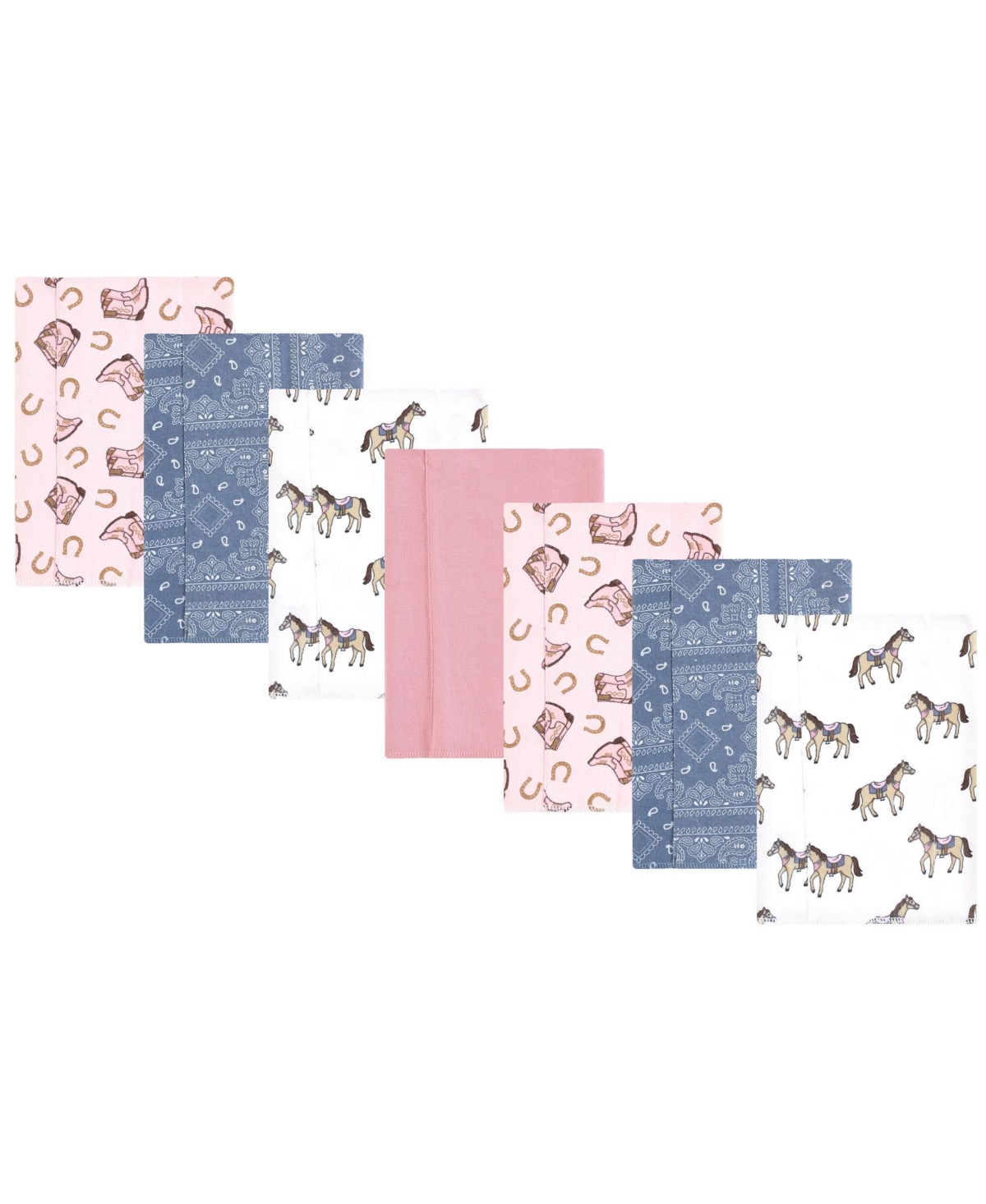 Click here for Hudson Baby Girls 7-Pack Absorbent Flannel Burp Cl... prices