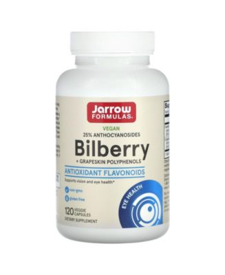 Jarrow Formulas Nutrition Bilberry + Grapeskin Polyphenols - 120 Veggie ...