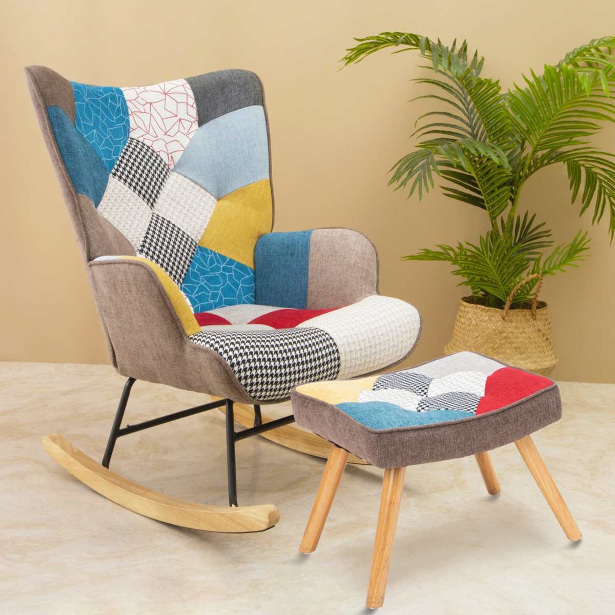 Click here for Streamdale Mid Century Rocking Chair with Ottoman... prices