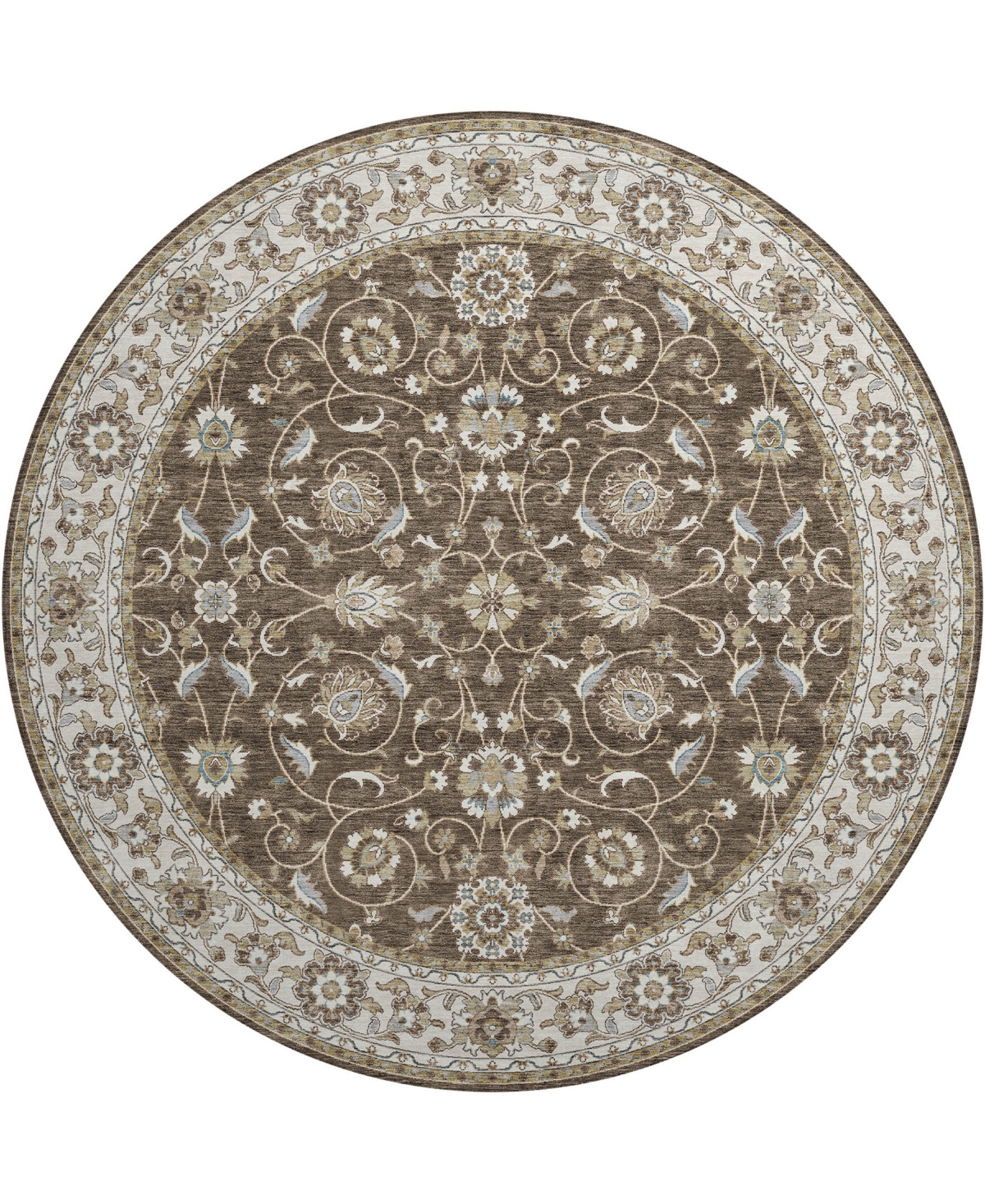 Click here for Dalyn Hatay Washable HY1 8x8 Round Area Rug - Choc... prices