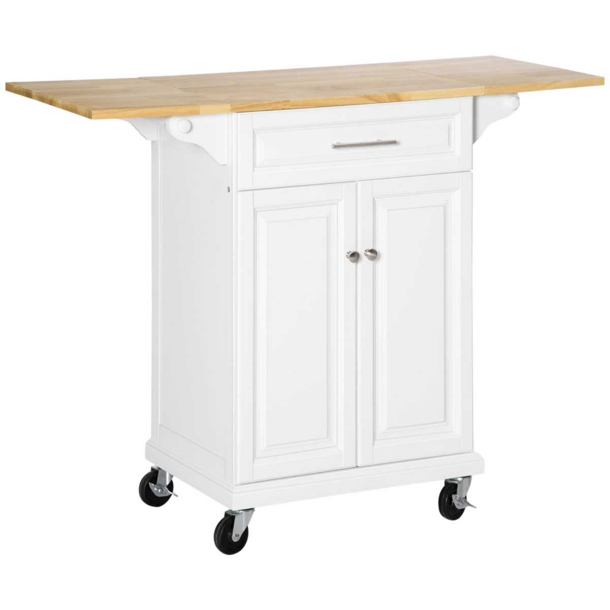 Click here for Kitchen Island with Drop Leaf Trolley Cart on Whee... prices