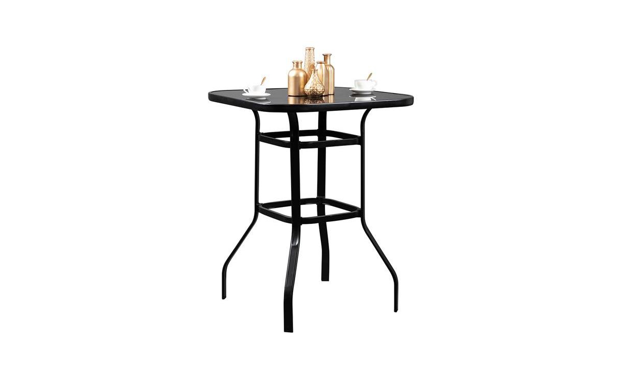 Click here for Slickblue Wrought Iron Glass High Bar Table ȁ... prices