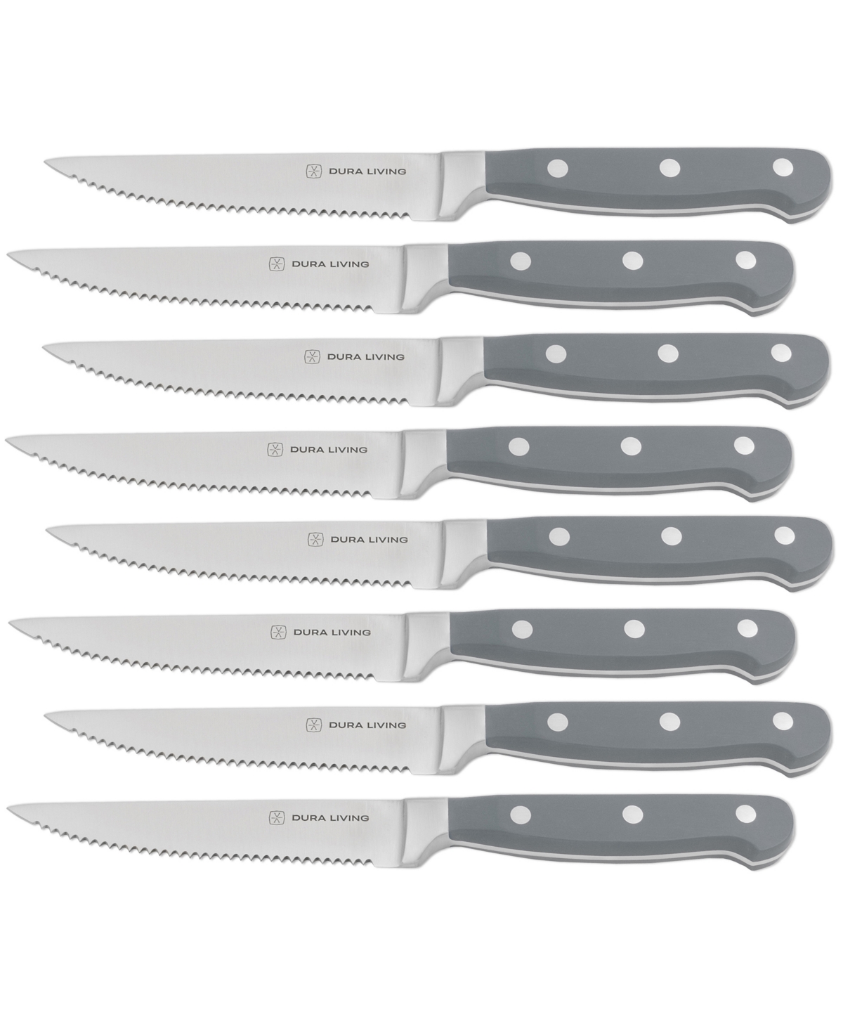 Click here for Dura Living 8-Piece Steak Knife Set - Gray prices