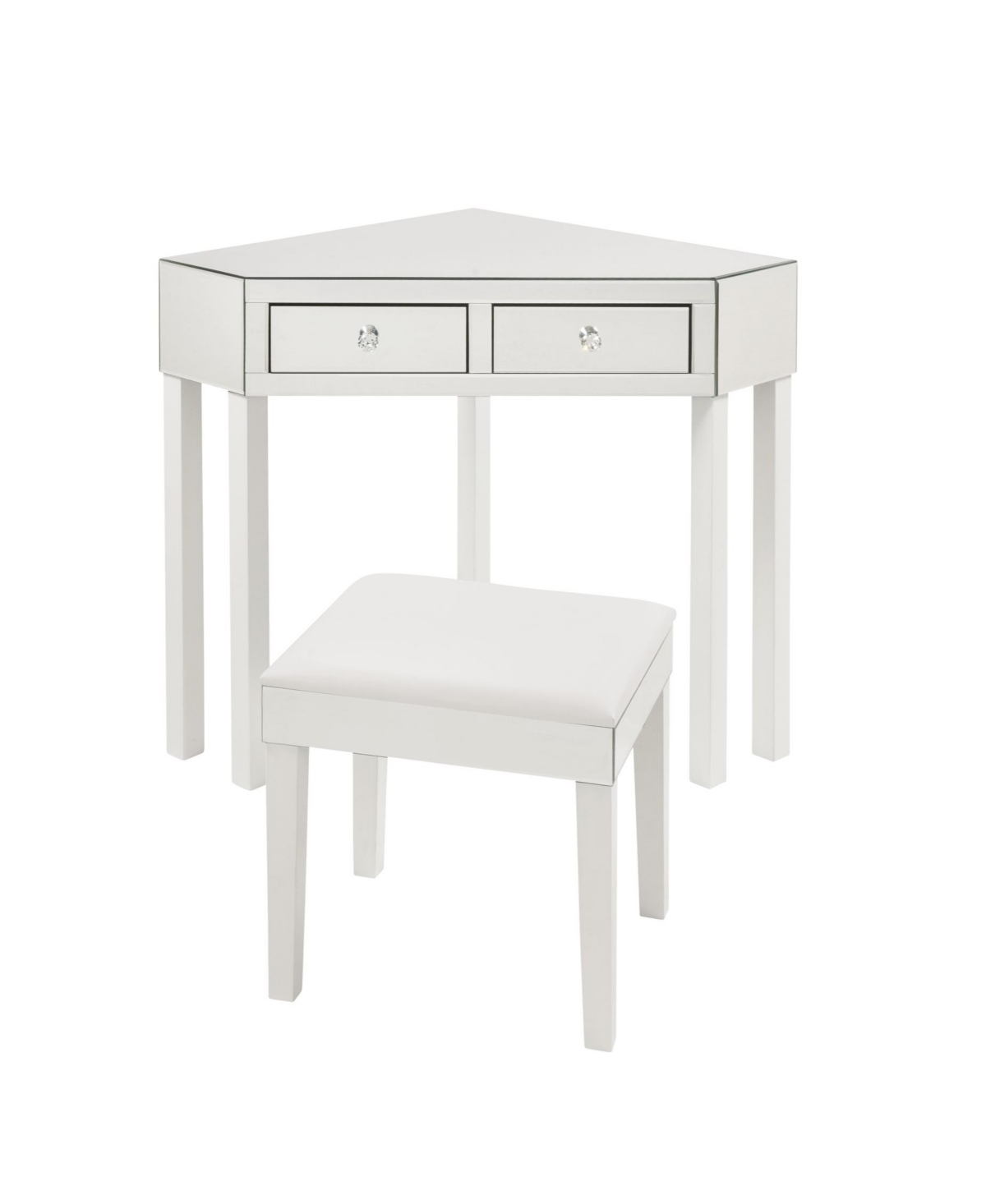 Click here for Inspired Home Ross Mirrored Corner Makeup Vanity T... prices
