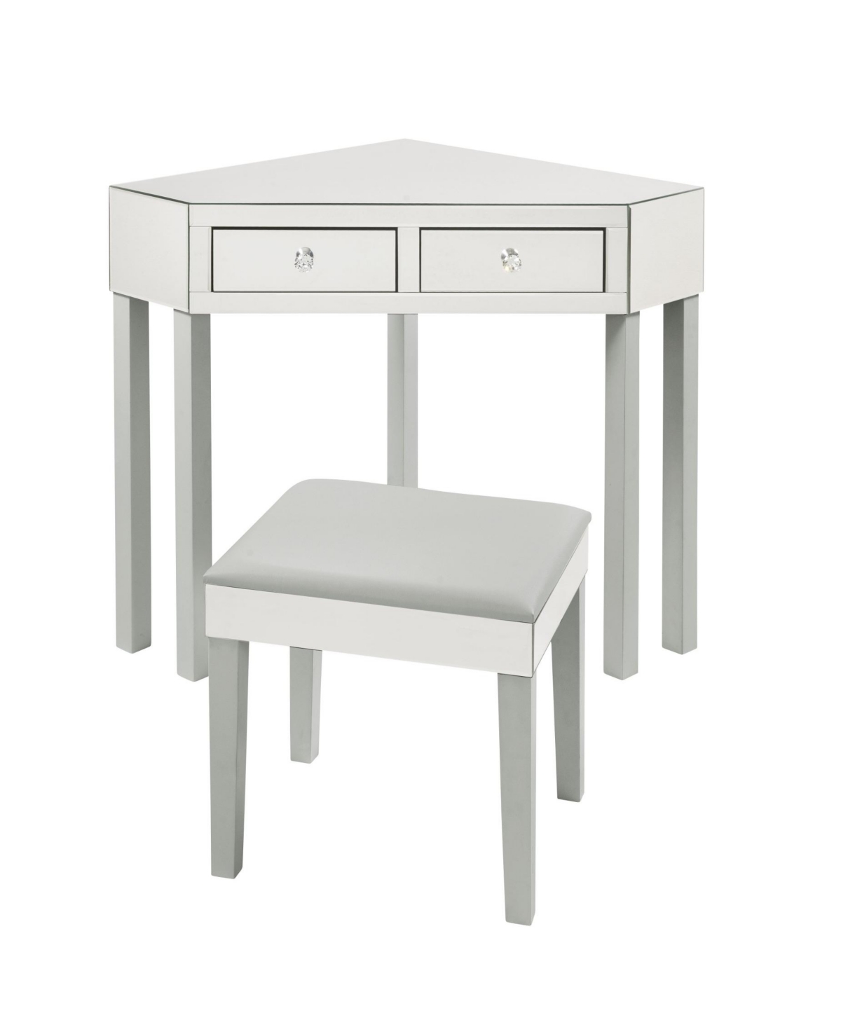 Click here for Inspired Home Ross Mirrored Corner Makeup Vanity T... prices
