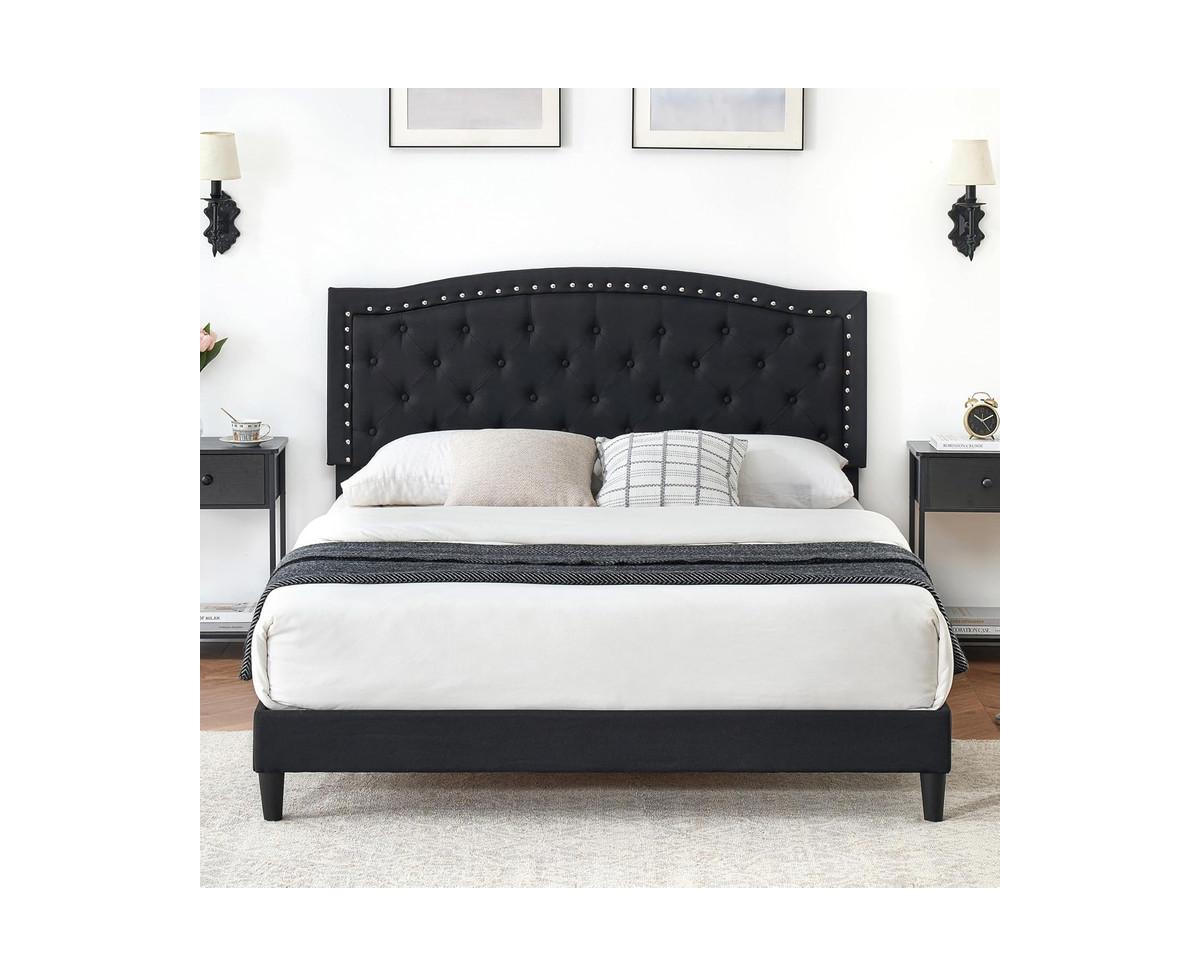 Click here for gaomon Queen Size Bed Frame with Button Tufted Hea... prices