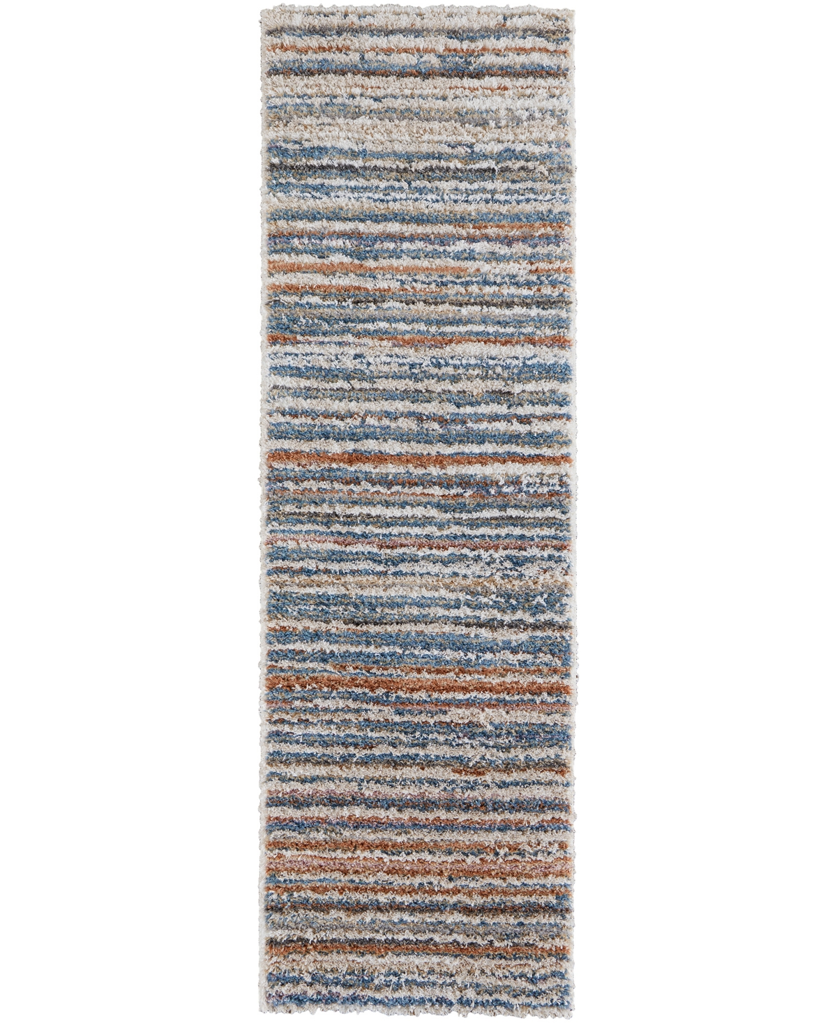 Click here for Feizy Mynka 39IEF 26x8 Runner Area Rug - Ivory/Blu... prices