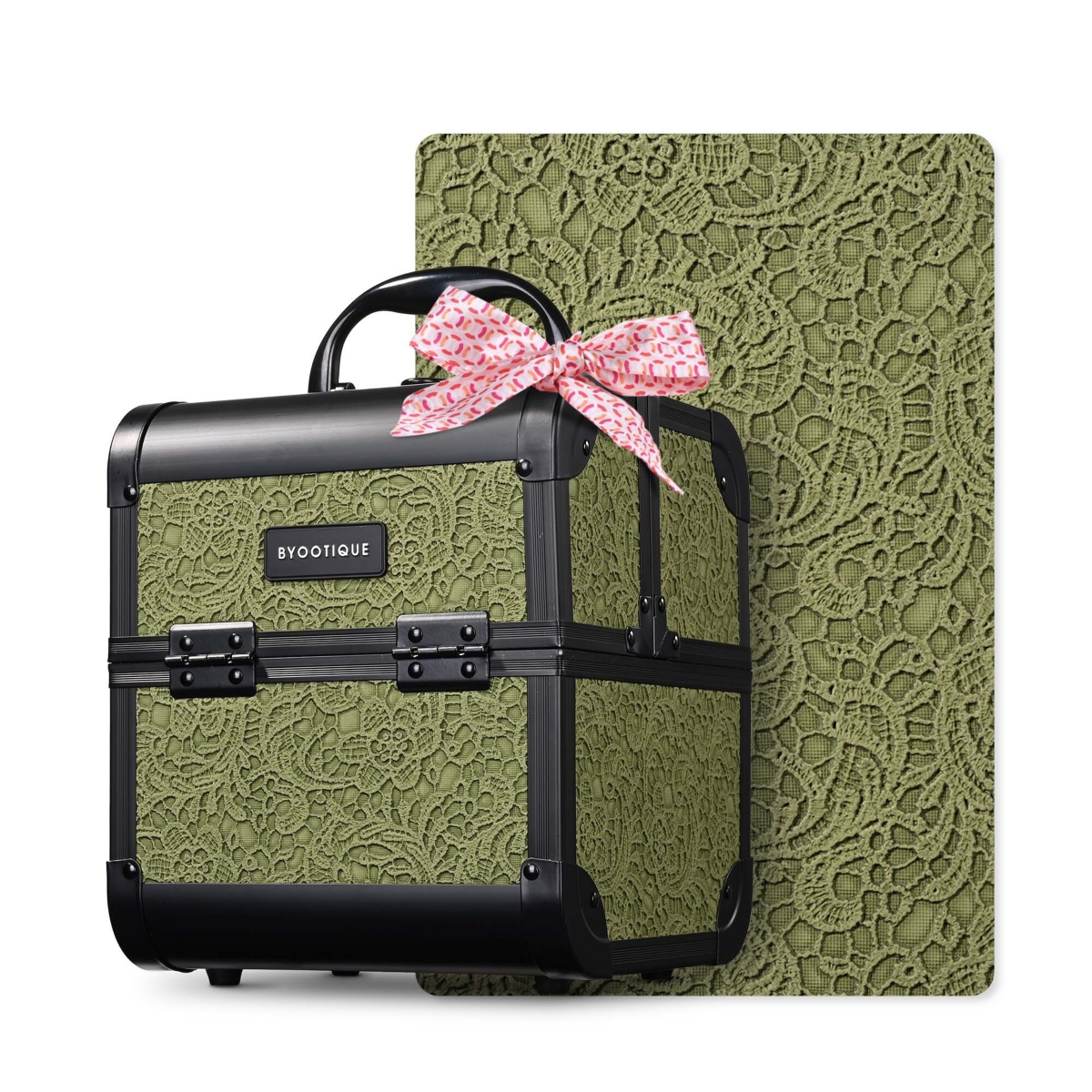Click here for Byootique Makeup Train Case Cosmetic Organizer - G... prices