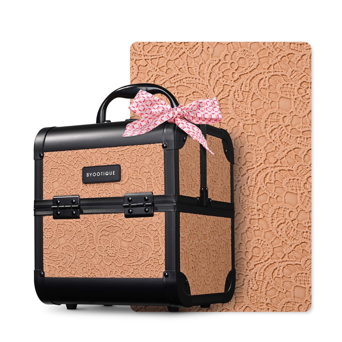 Click here for Byootique Makeup Train Case Cosmetic Organizer - O... prices