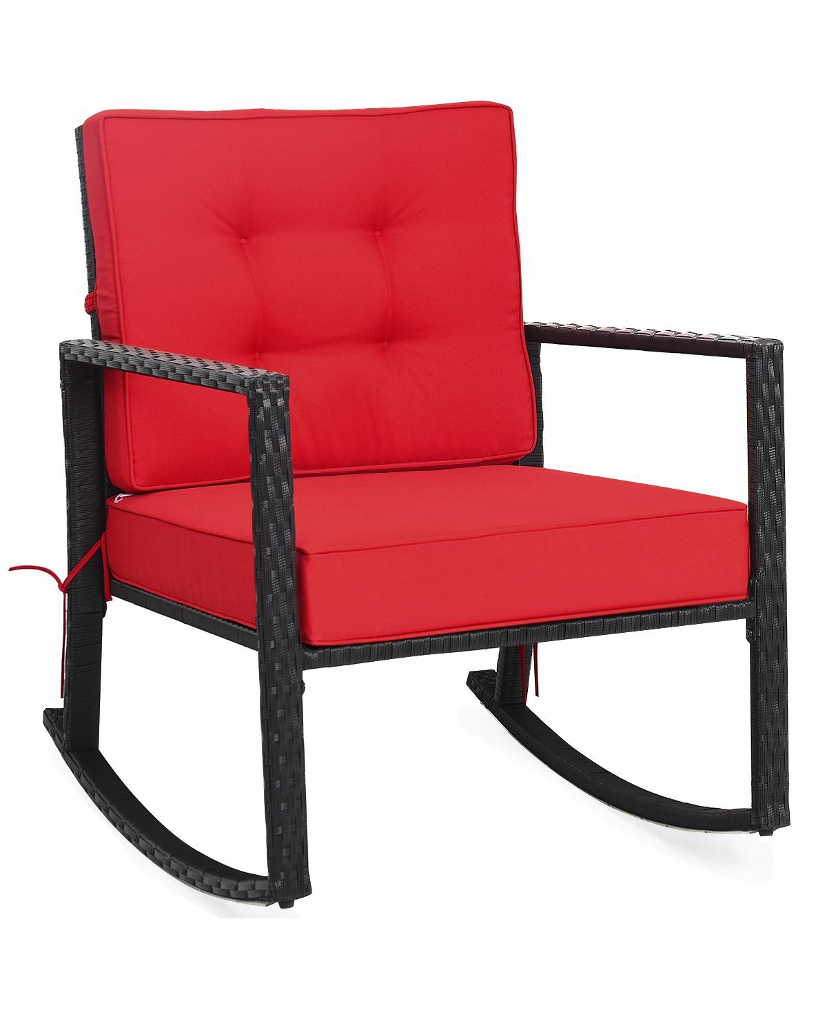Click here for Sugift Patio Rattan Rocker Outdoor Glider Rocking... prices