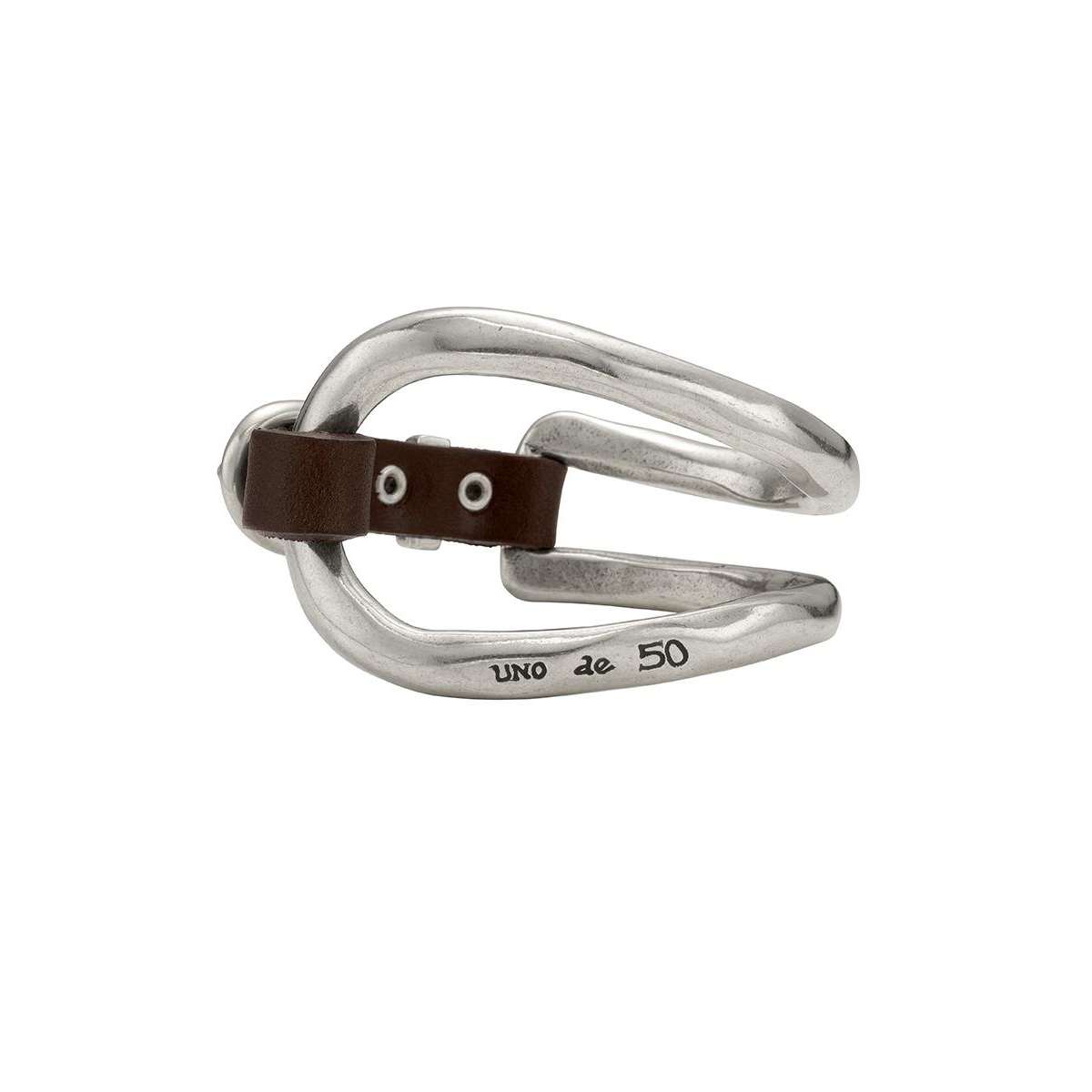 Click here for UNOde50 Sterling Silver Leather Buckle Clasp Brace... prices