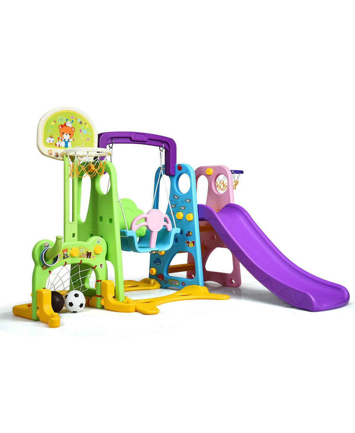 Click here for Gouun 6-in-1 Climber Swing Basketball Hoop Footbal... prices