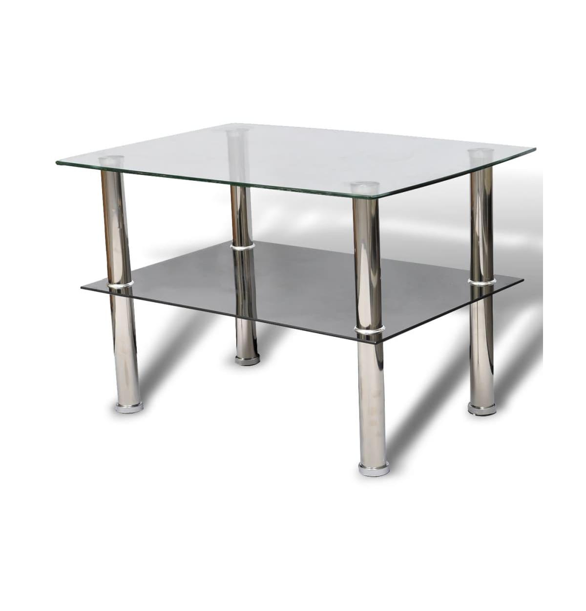Click here for Coffee Table Glass 2 Tiers - Transparent prices