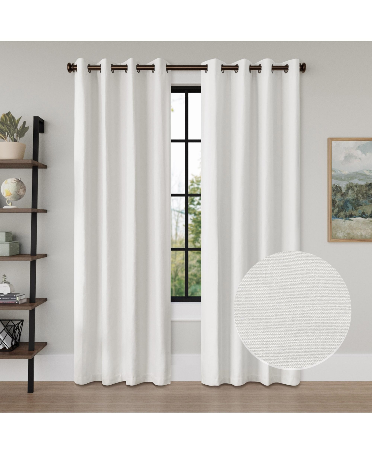 Click here for Awesome Home Linen Texture Blackout Grommet Curtai... prices