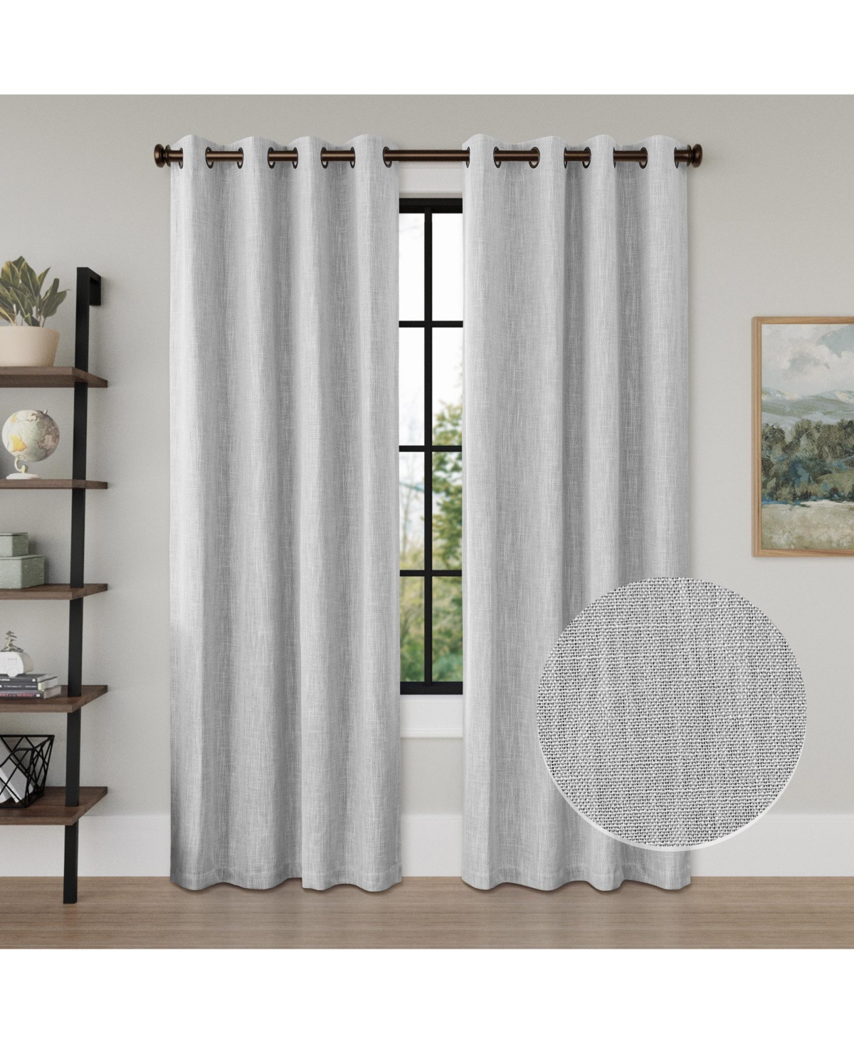 Click here for Awesome Home Linen Texture Blackout Grommet Curtai... prices