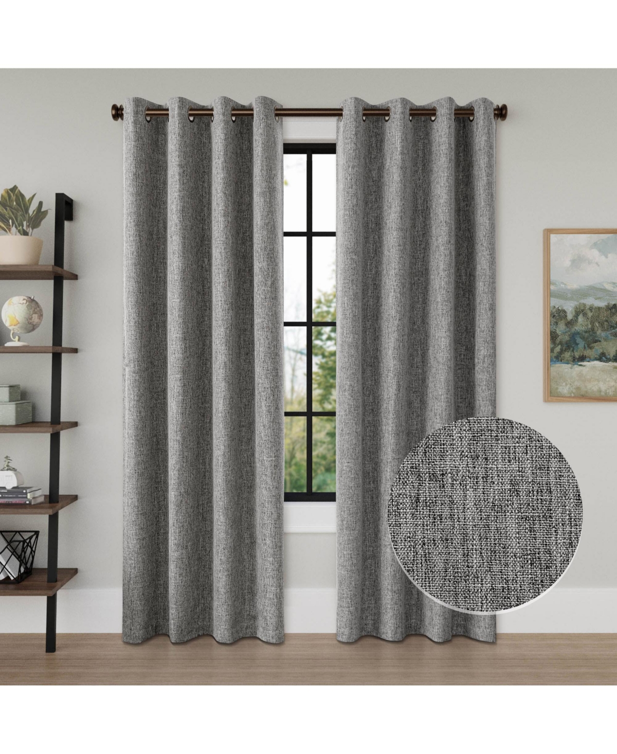 Click here for Awesome Home Linen Texture Blackout Grommet Curtai... prices
