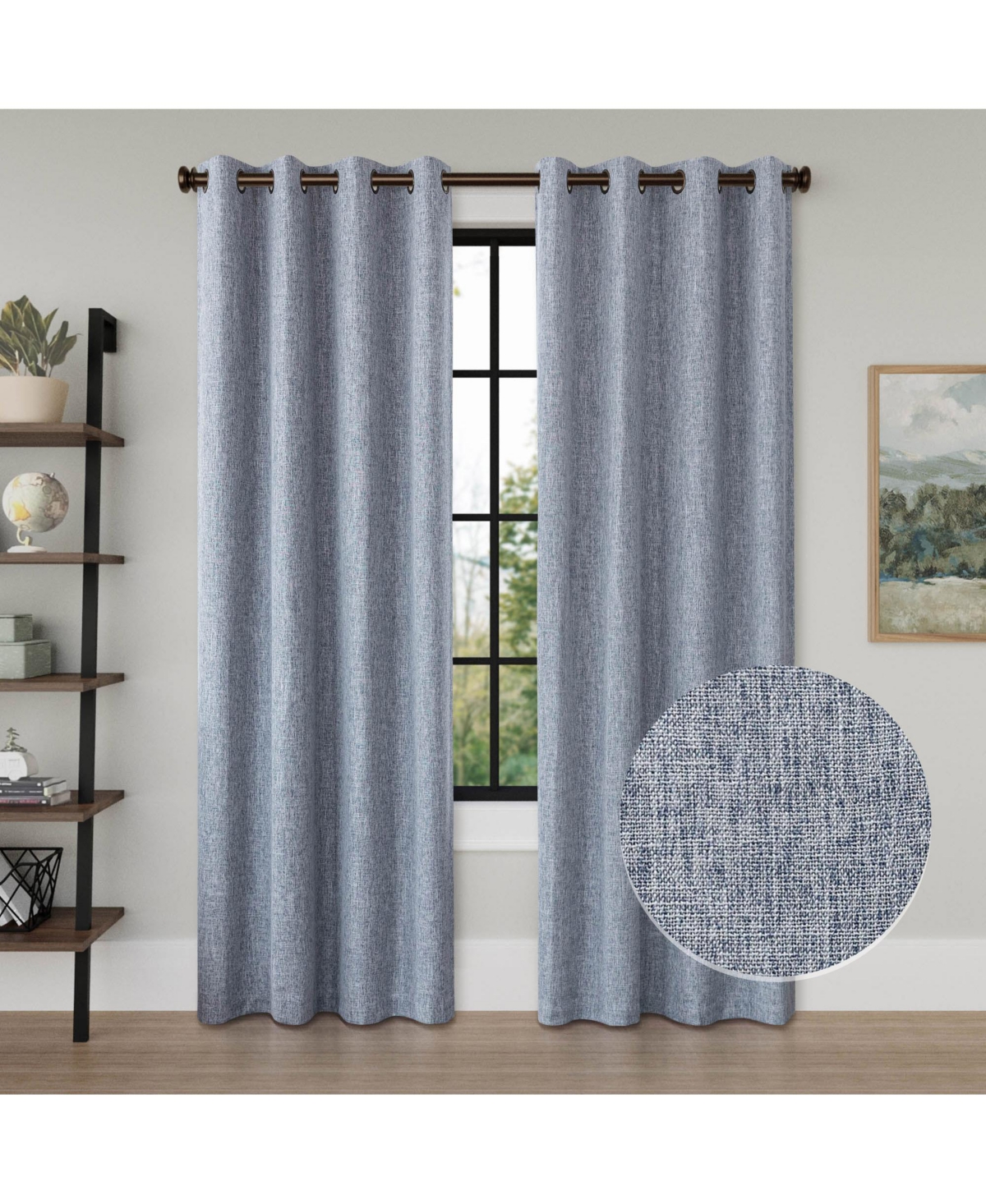 Click here for Awesome Home Linen Texture Blackout Grommet Curtai... prices