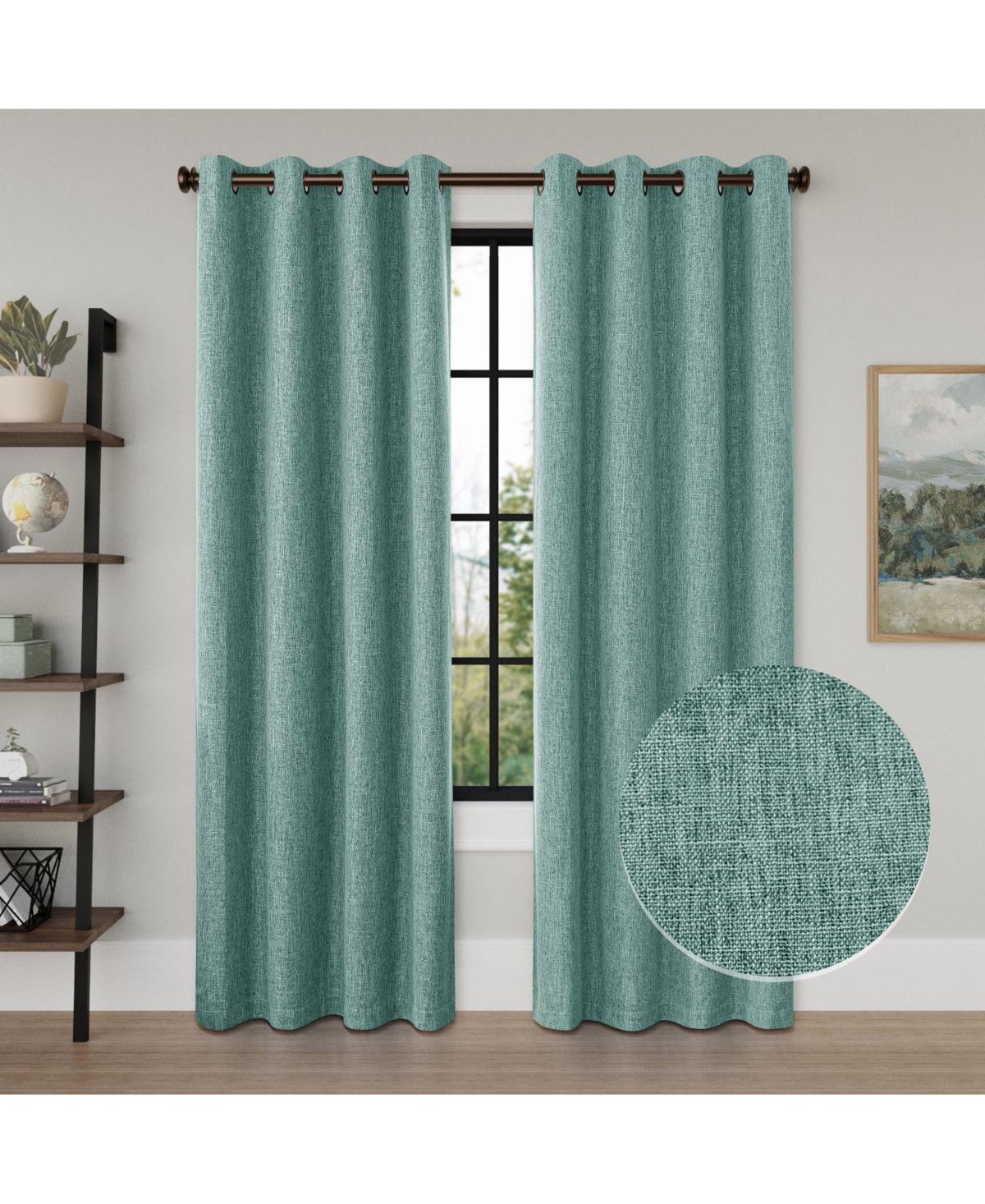 Click here for Awesome Home Linen Texture Blackout Grommet Curtai... prices
