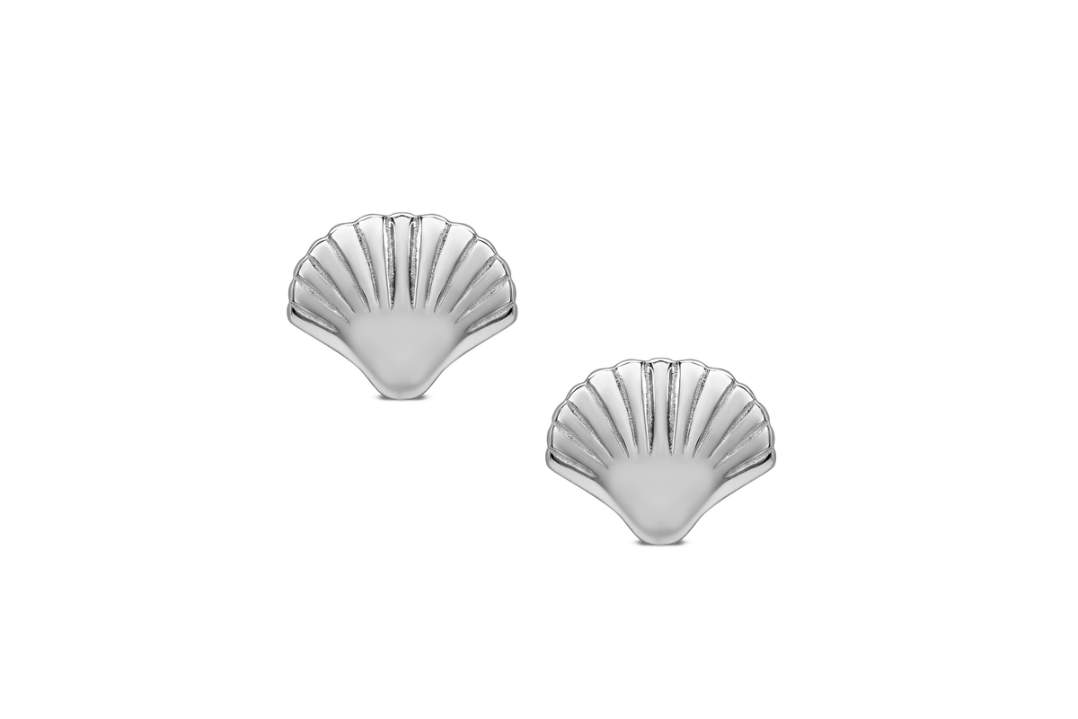 Click here for Lily Nily Girls Seashell Stud Earrings in Sterling... prices
