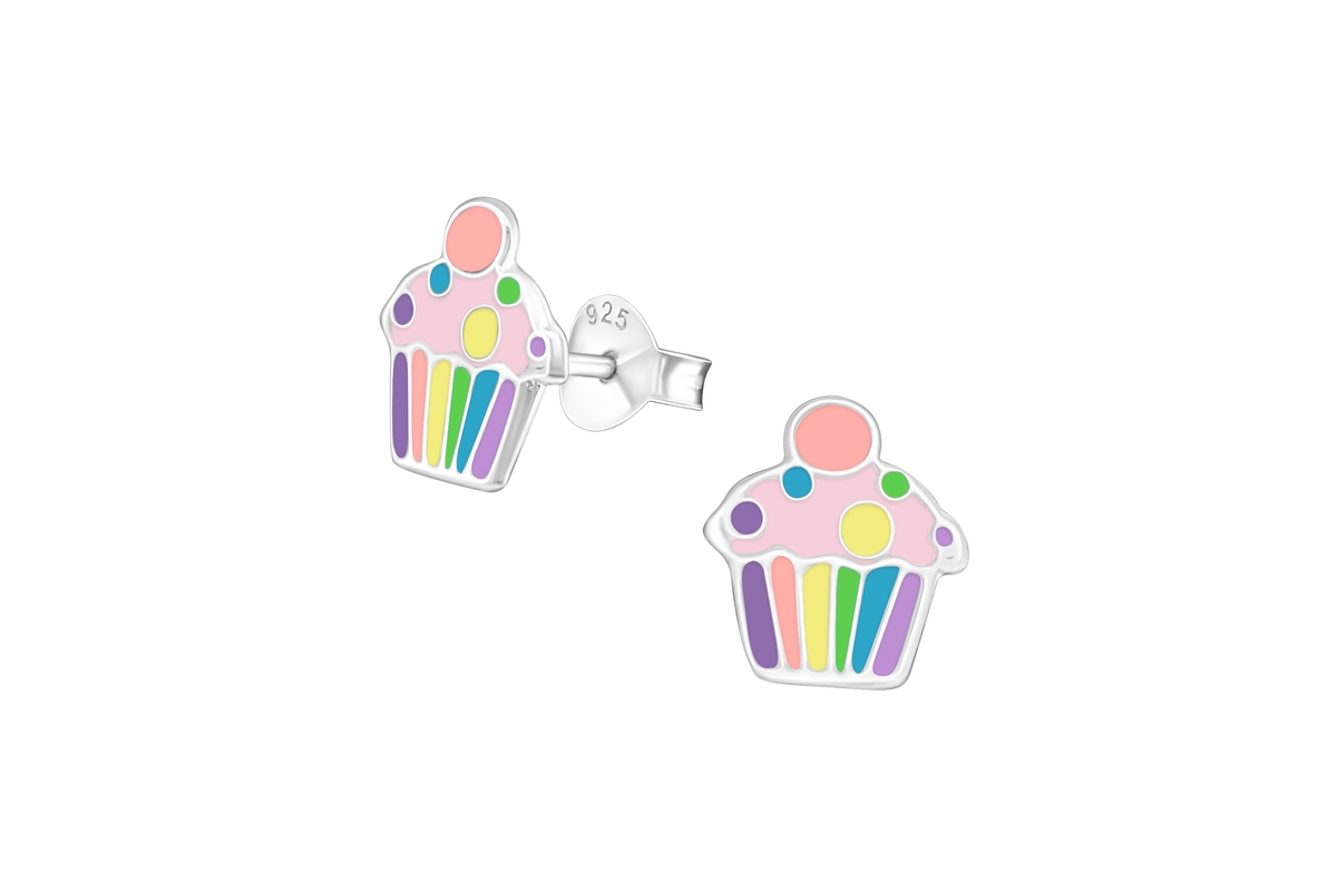 Click here for Lily Nily Girls Rainbow Cupcake Stud Earrings in S... prices