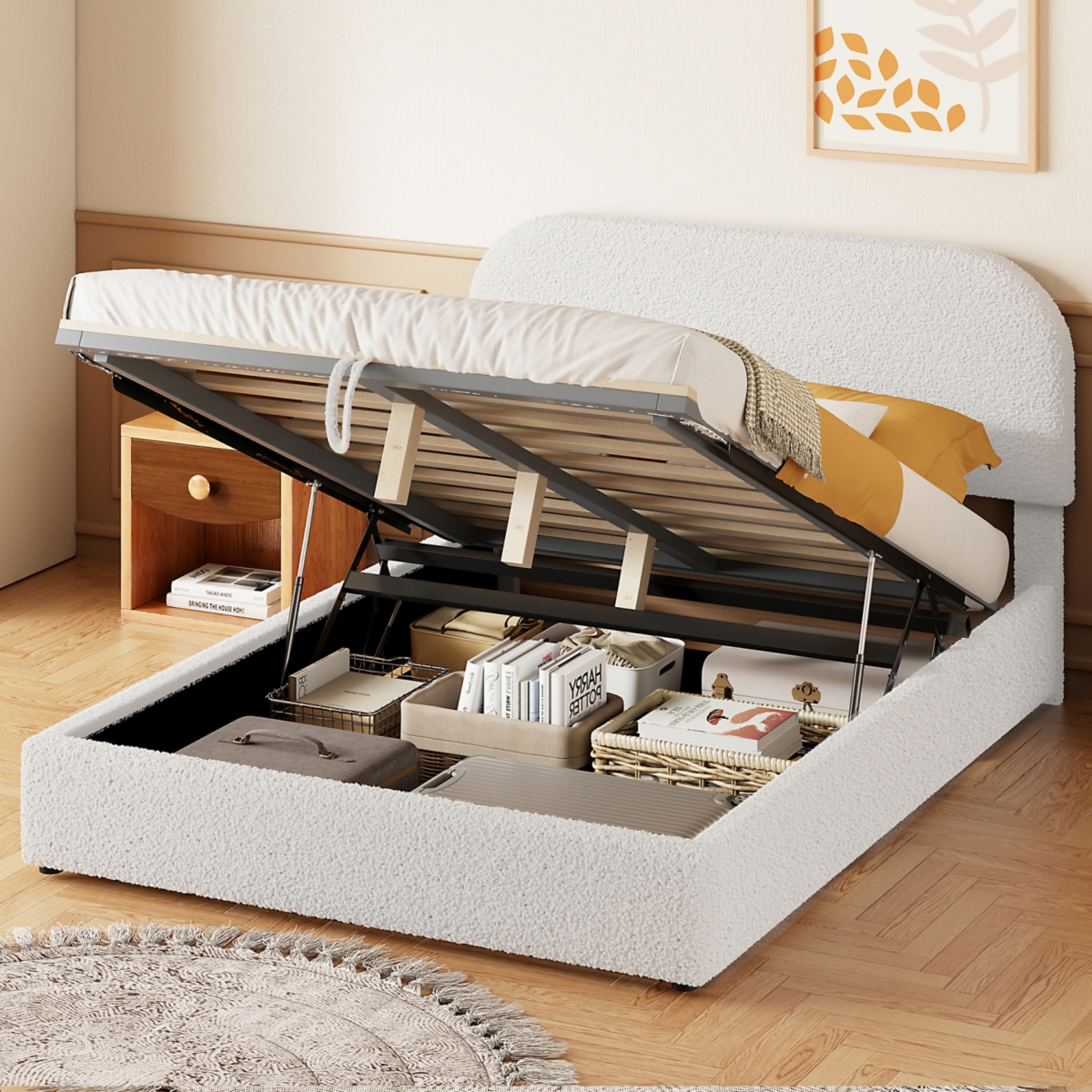 Click here for Streamdale Teddy Fleece Platform Bed with Hydrauli... prices