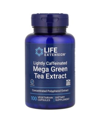Life Extension Mega Green Tea Extract Lightly Caffeinated 725 mg - 100 ...