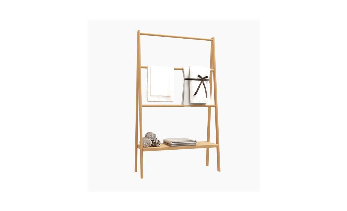 Click here for Slickblue Mdf Ladder Towel Rack with Storage Shelf... prices