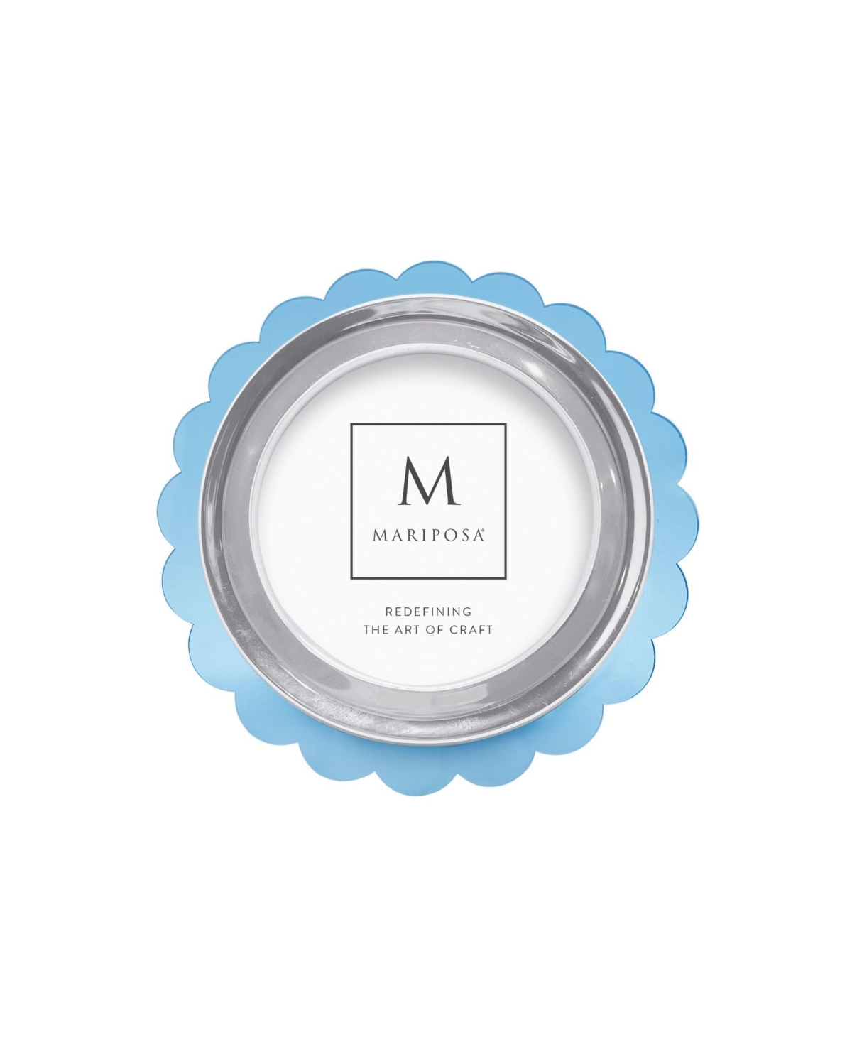 Click here for Mariposa Scallop Round Frame - Light Blue prices
