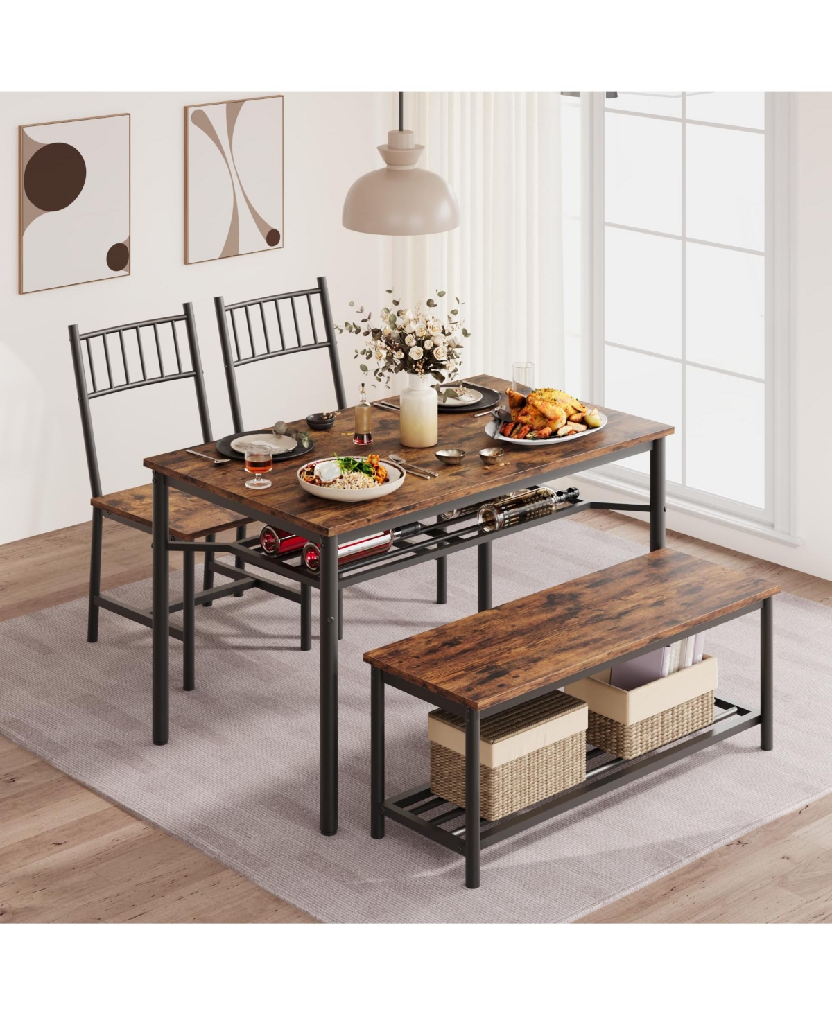 Click here for gaomon Dining Table Set for 4  Kitchen Table and 2... prices