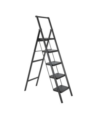 Flynama 4 Step Ladder, 4 Step Stool Folding Step Stool with Handrails ...
