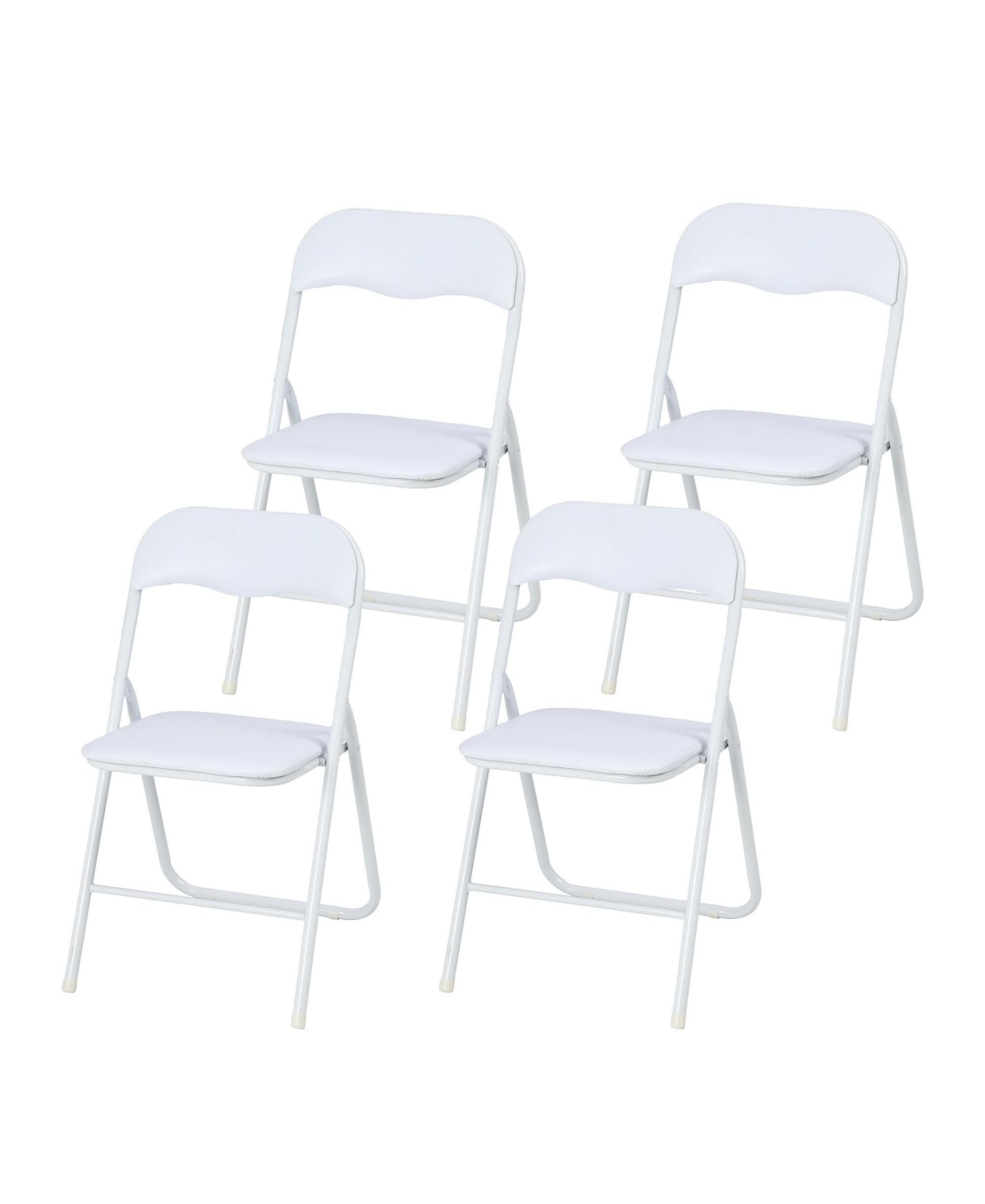Click here for gaomon Folding Chairs with Padded Seats  White Met... prices