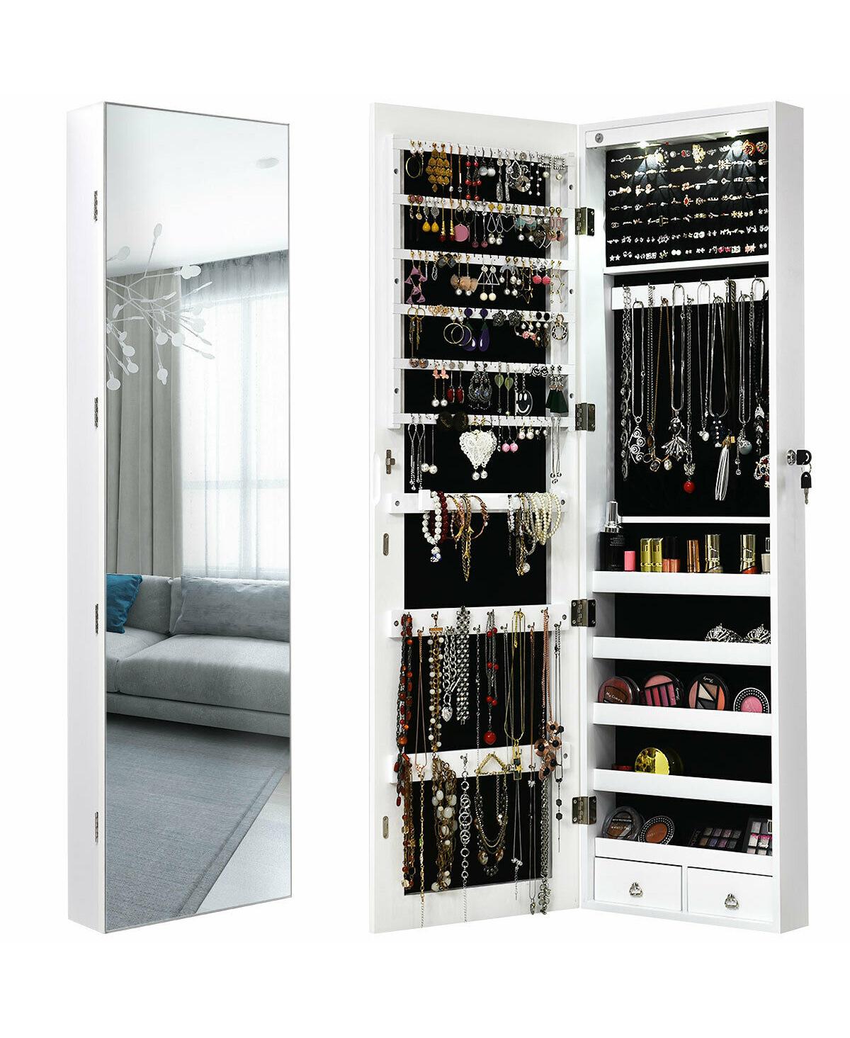 Click here for Sugift Wall and Door Mounted Mirrored Jewelry Cabi... prices
