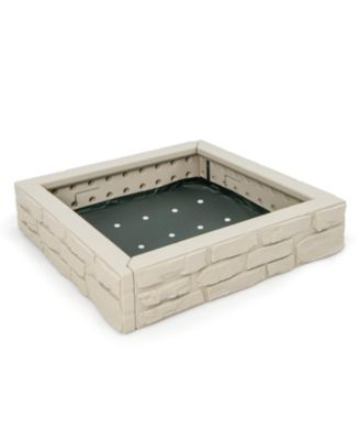 SUGIFT 2-In-1 HDPE Kids Sandbox with Cover and Bottom Liner-White - Macy's