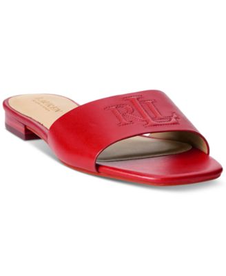 Lauren Ralph Lauren Women's Everly Slide Flat Sandals - Macy's