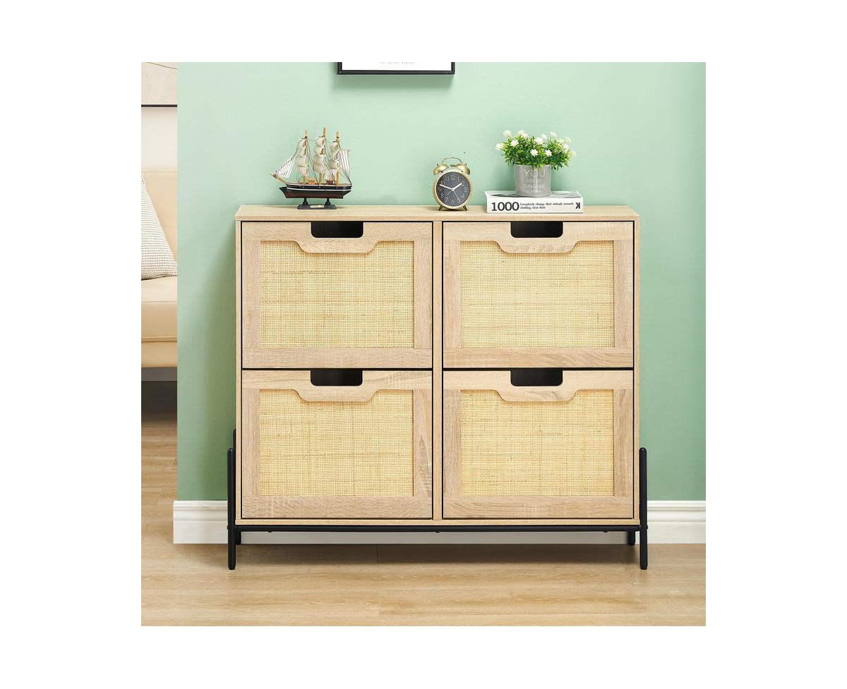 Click here for gaomon Natural Rattan Shoe Storage Cabinet  Freest... prices