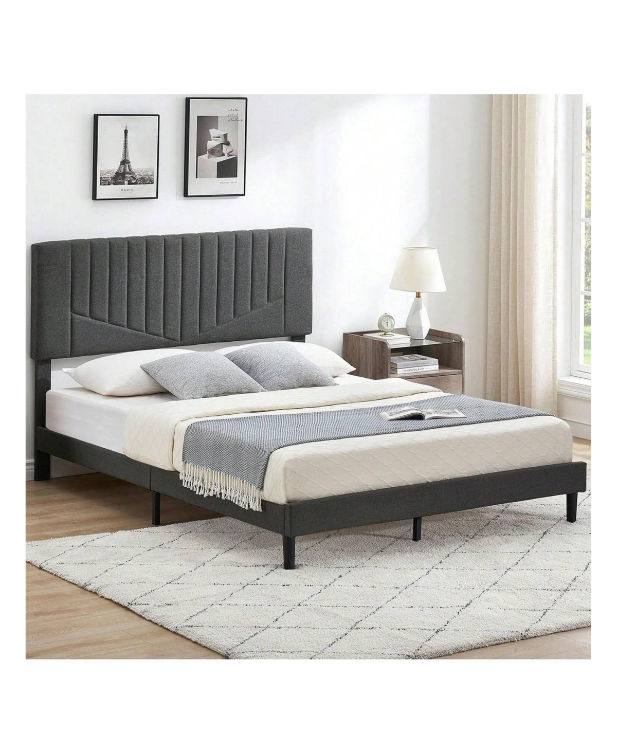 Click here for gaomon Queen Size Upholstered Platform Bed Frame... prices