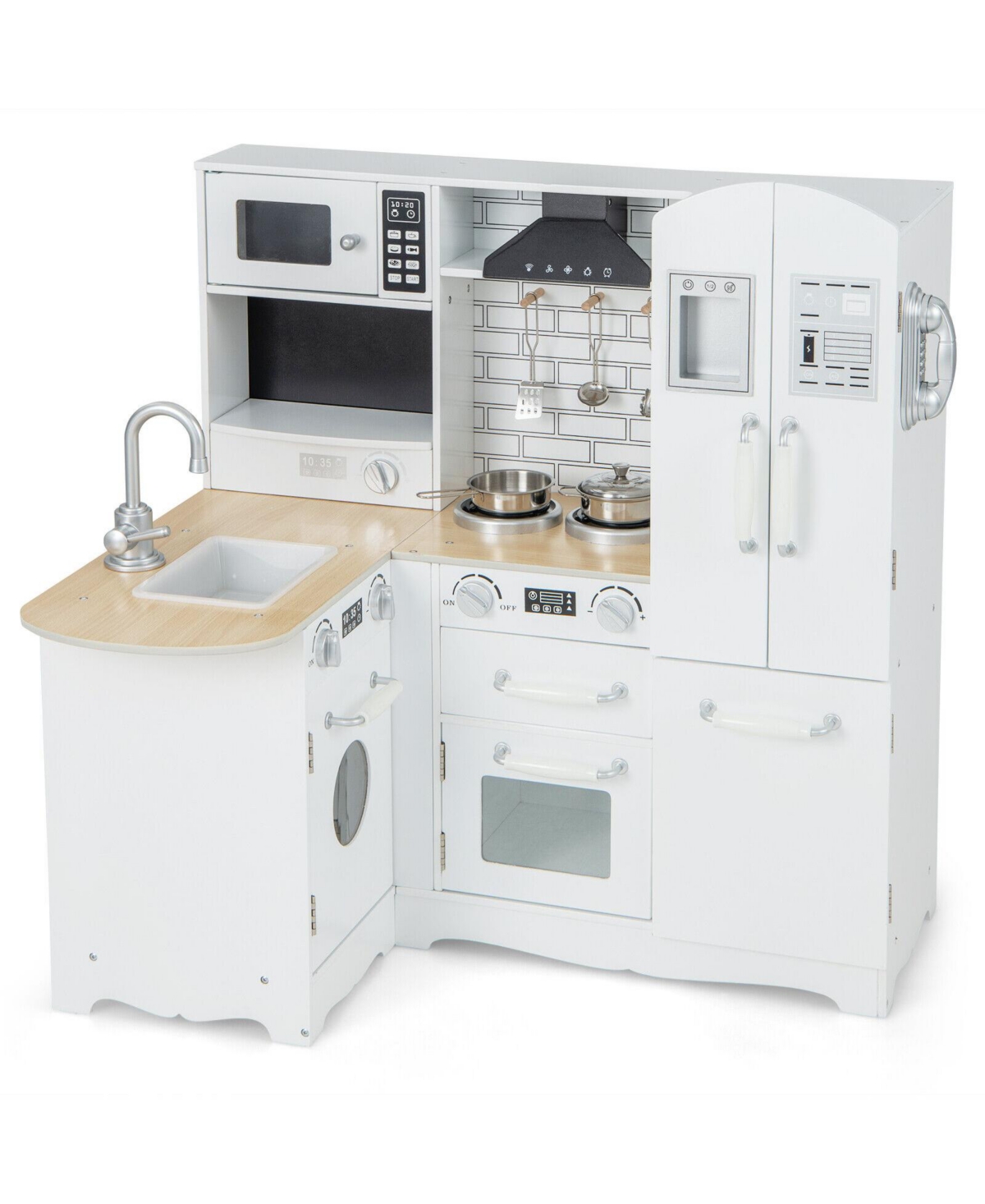 Click here for Sugift Wooden Kids Corner Kitchen Playset with Sto... prices