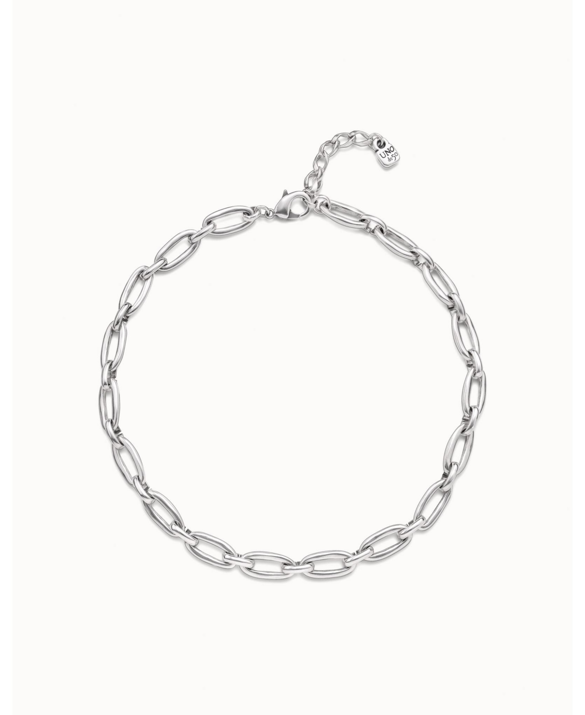 Click here for UNOde50 Metal Alloy Medium Oval Links Necklace - S... prices