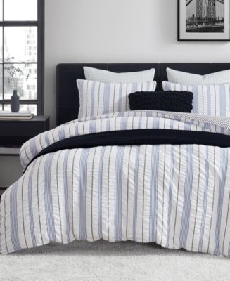 DKNY Seersucker Stripe Comforter Sets - Macy's