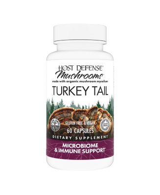 Host Defense Turkey Tail Capsules - Digestive Health & Immune Response ...